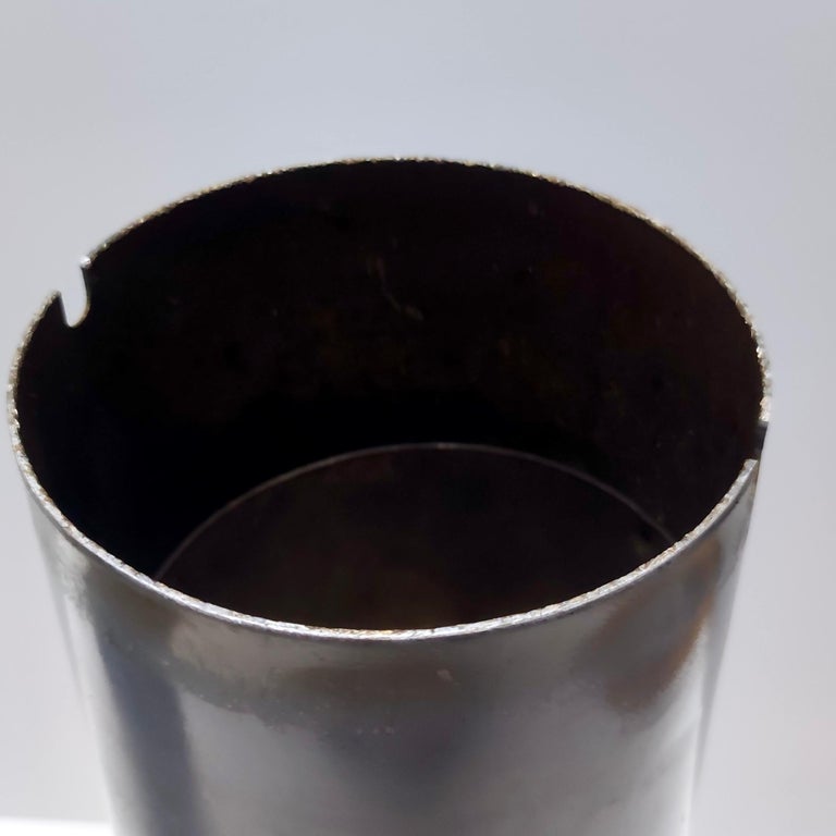 Postmodern Chrome-Plated and Varnished Metal Ashtray Stand by Stilnovo ...