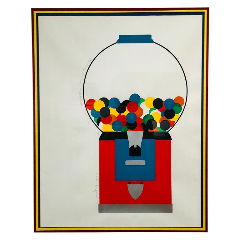 Postmodern Colorful Signed and Dated Serigraph by Lee R Lerfald at 1stDibs