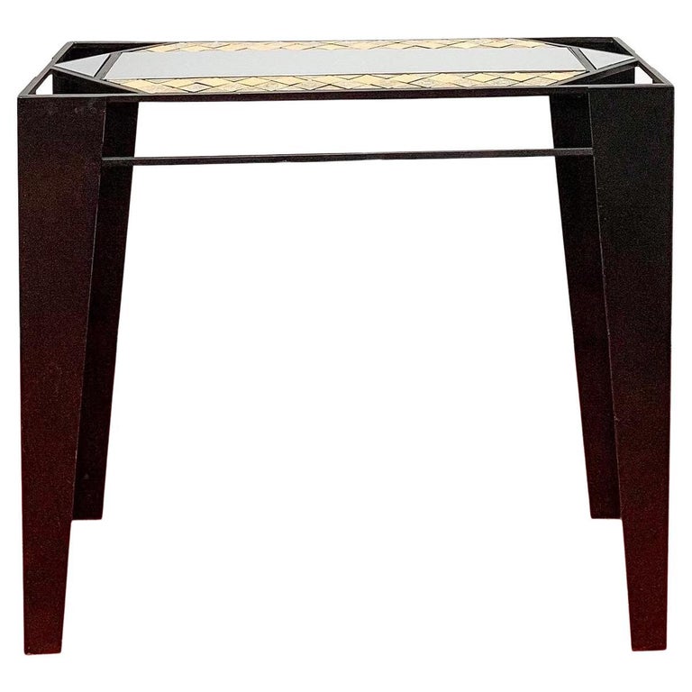 Postmodern Console Table in PVC with Glass and Tiled Top, British ...