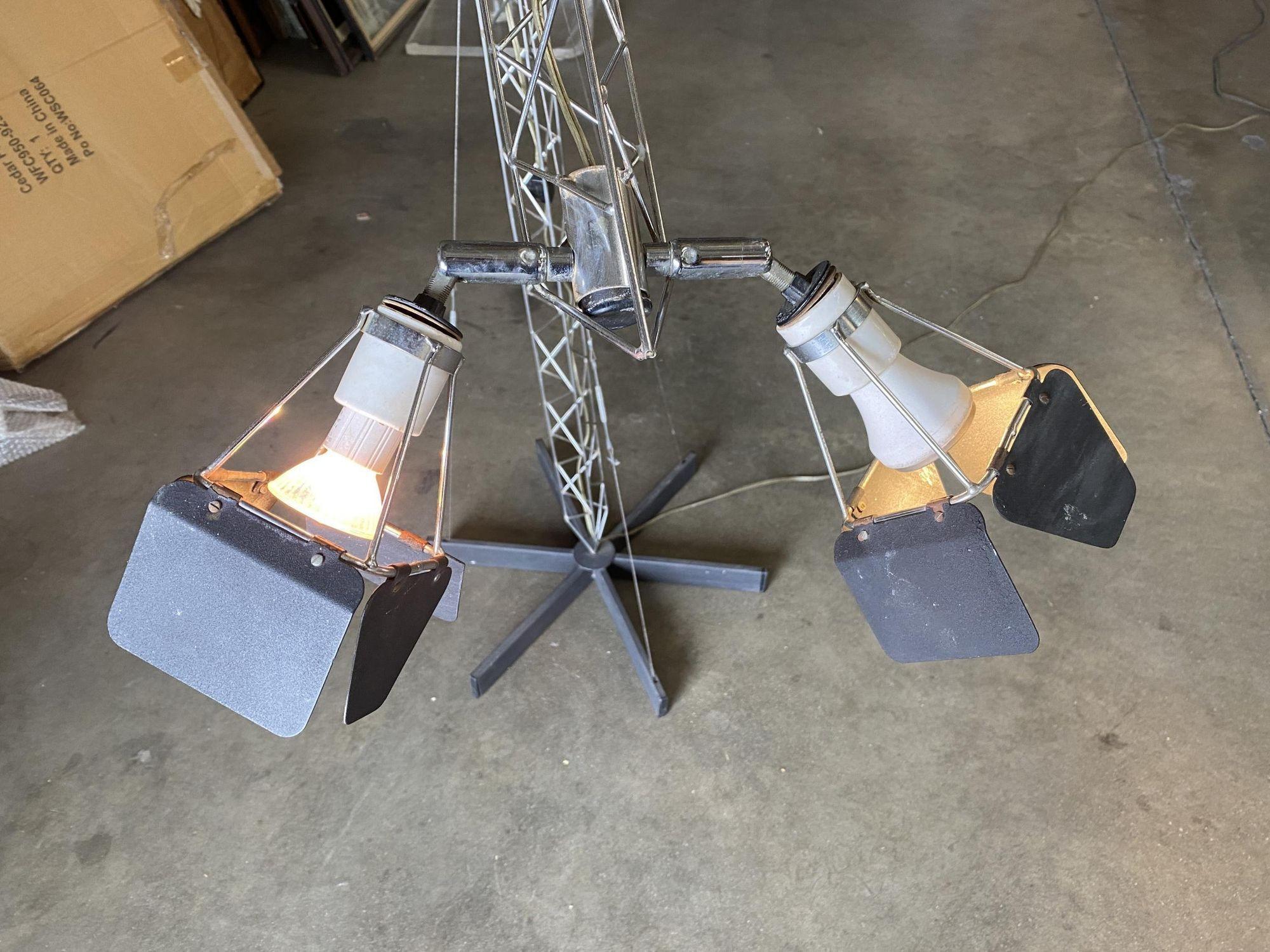 Postmodern Crane Floor Lamp by Curtis Jere For Sale at 1stDibs