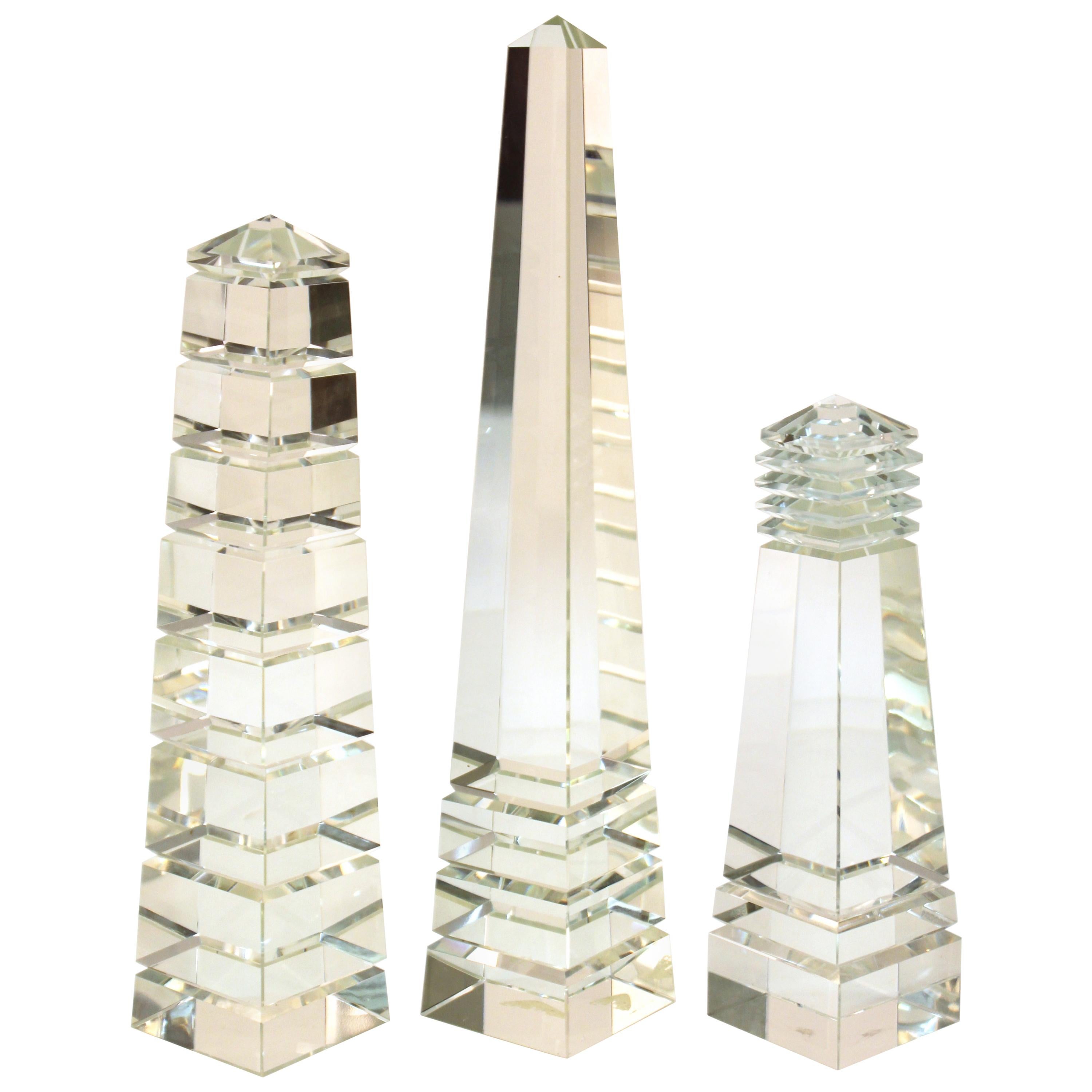 Postmodern Crystal Obelisks at 1stDibs