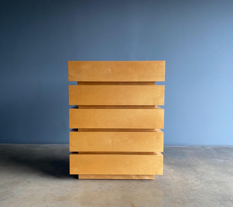 Postmodern Custom Stacked Chest of Drawers, 1990's For Sale at 1stDibs