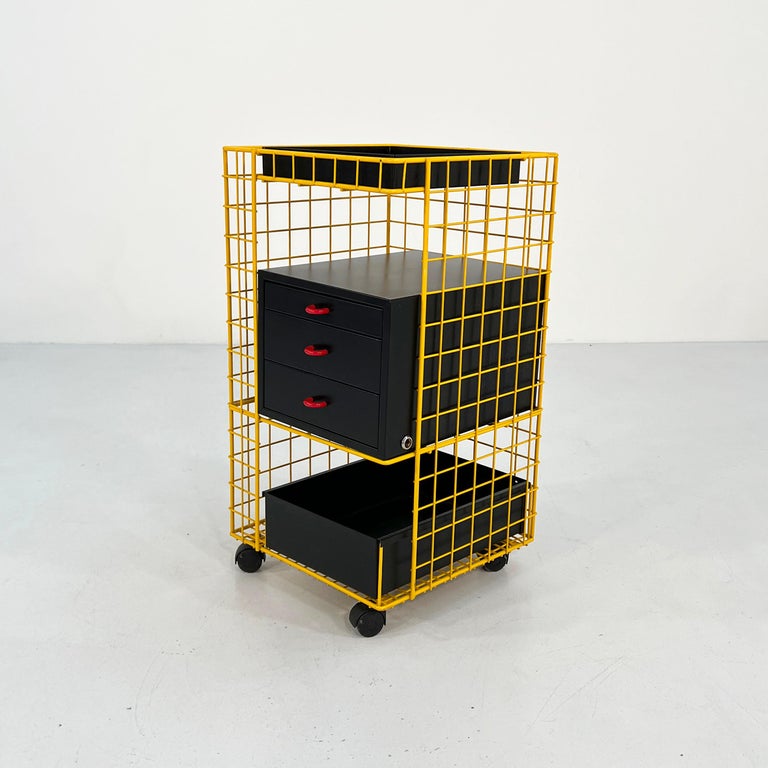 Postmodern Desk Storage on Wheels, 1980s For Sale at 1stDibs
