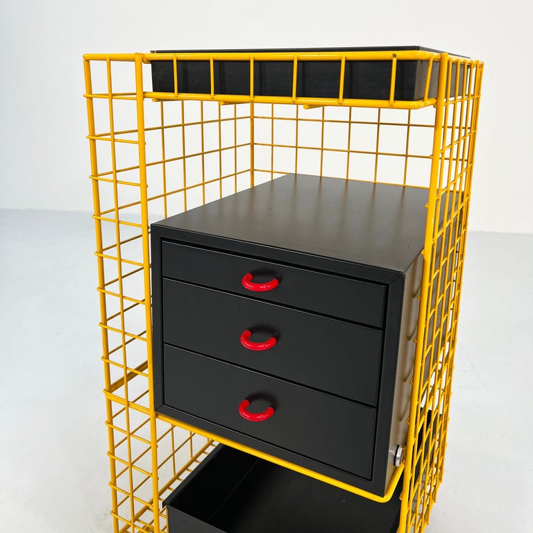 Postmodern Desk Storage on Wheels, 1980s For Sale at 1stDibs