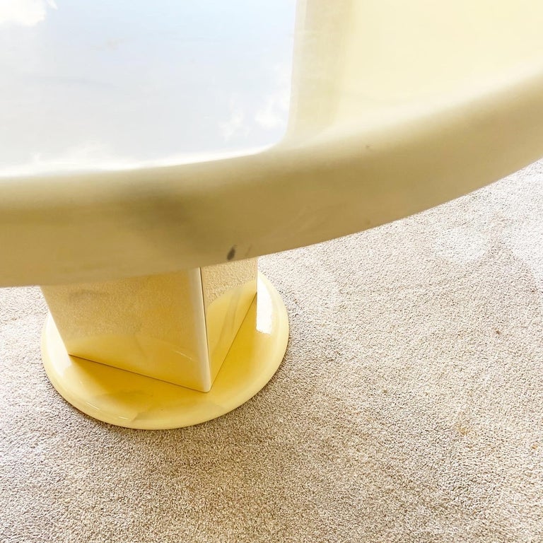 Postmodern Faux Goat Skin Lacquered Circular Dining Table For Sale at ...