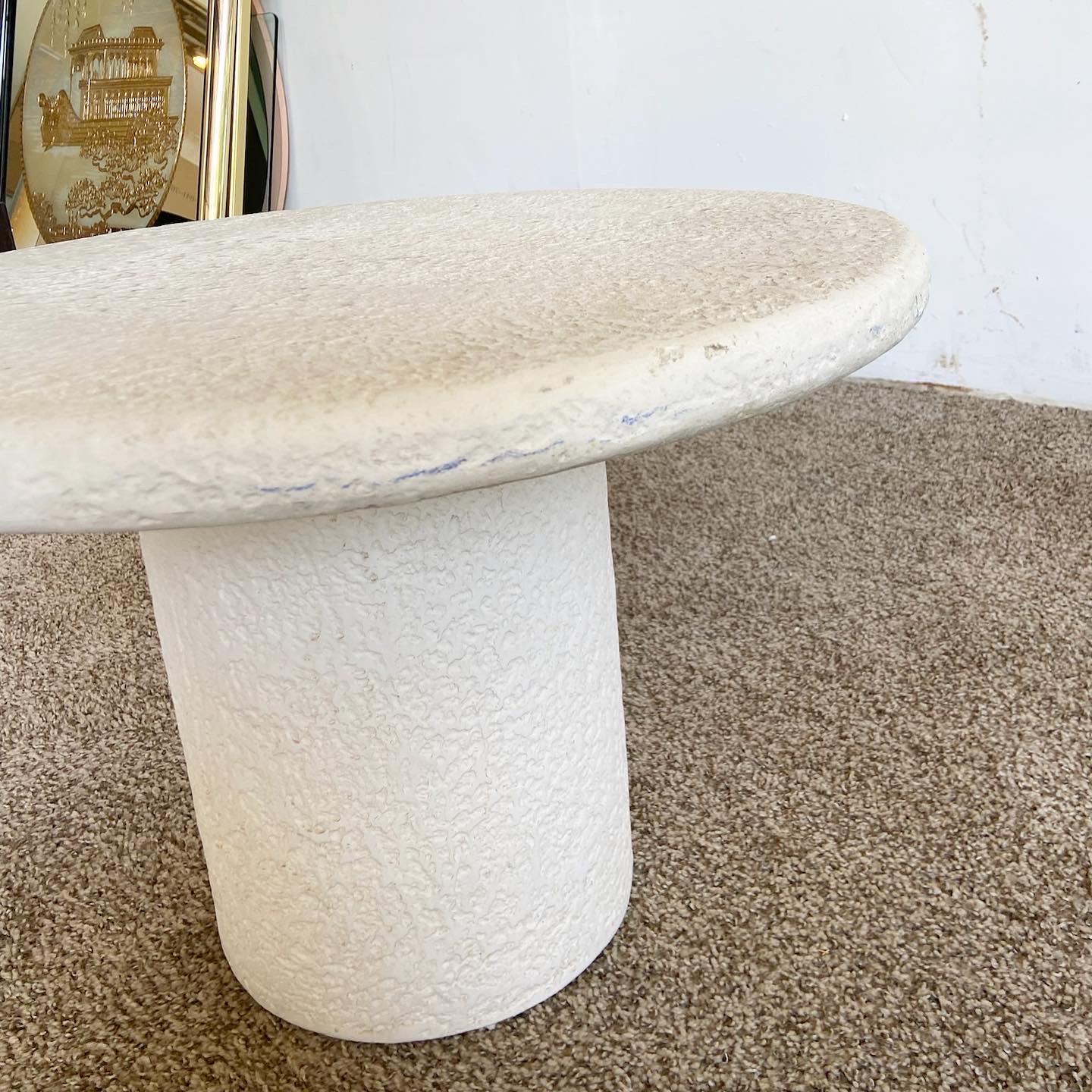 Postmodern Faux Stone Mushroom Nesting Side Table, Set of 3 For Sale at ...