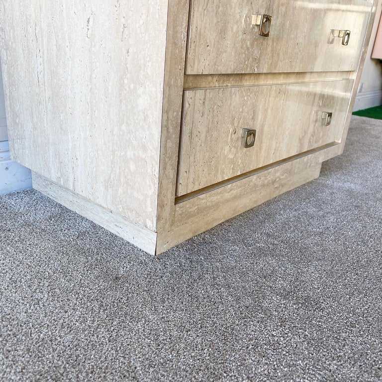 Postmodern Faux Travertine Laminate Armiore Dresser For Sale at 1stDibs