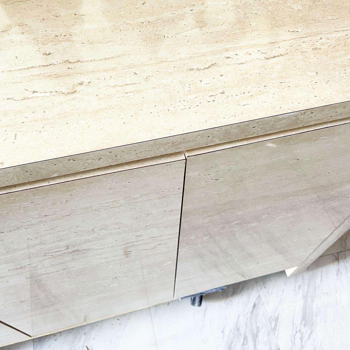 Postmodern Faux Travertine Laminate Credenza For Sale at 1stDibs ...