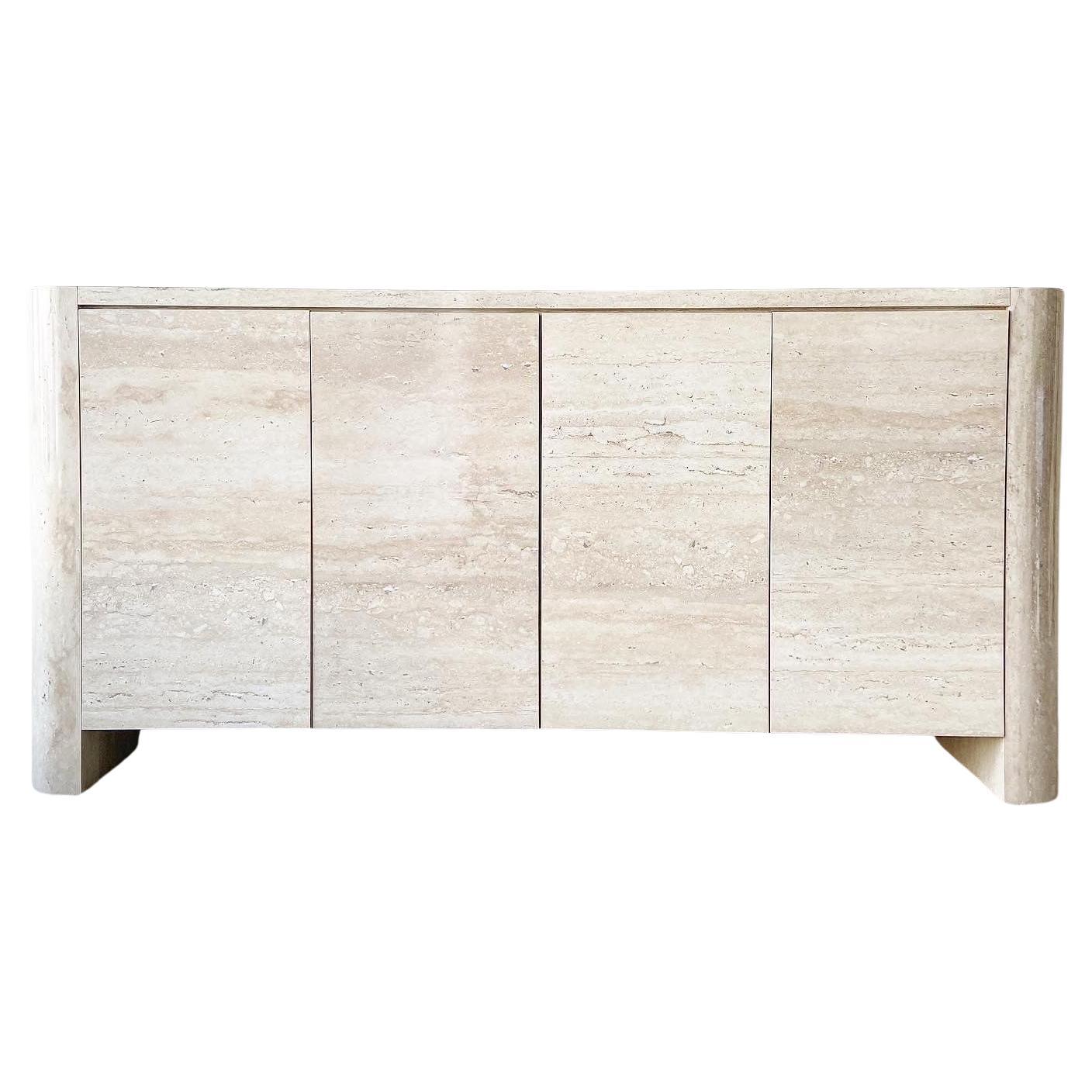 Postmodern Faux Travertine Laminate Credenza For Sale at 1stDibs ...