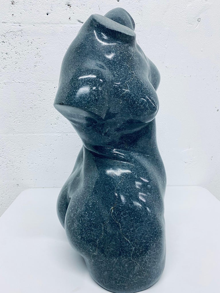 Postmodern Female Resin Bust with Gray Speckled Lacquer Finish, 1980s ...