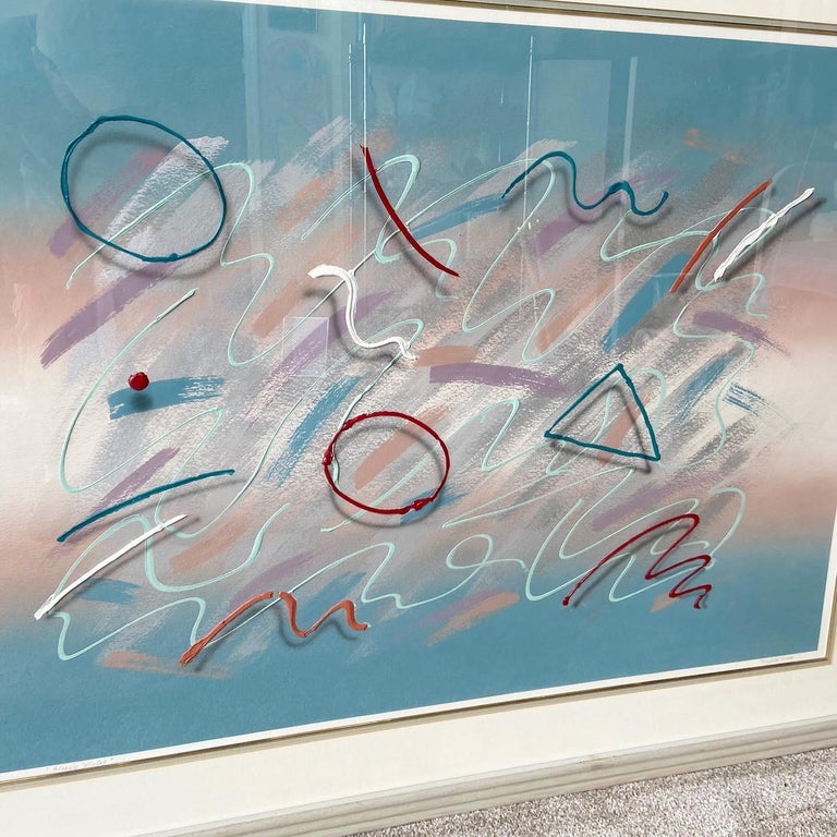 Postmodern Framed Signed Painting “Heavy Metal” For Sale at 1stDibs