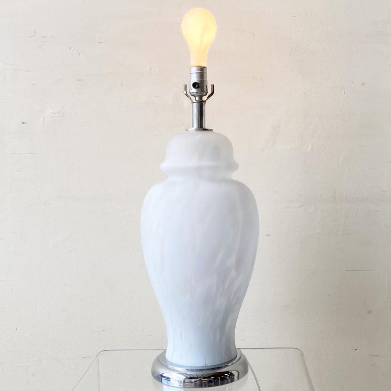 Postmodern Frosted Glass Table Lamp For Sale at 1stDibs
