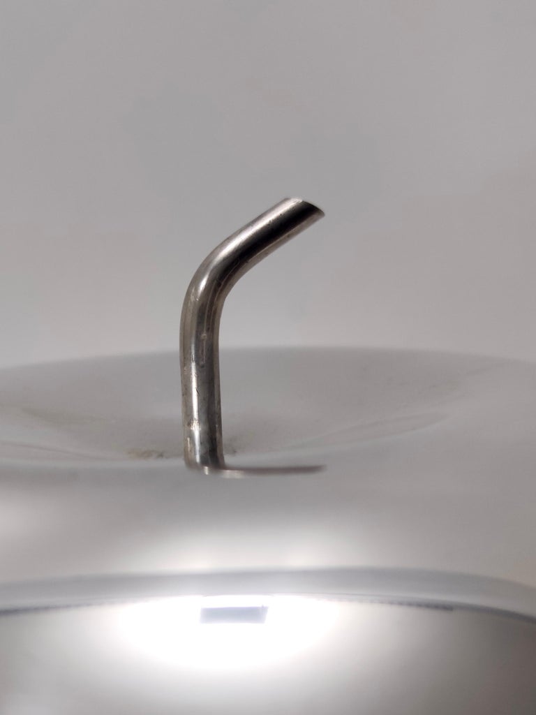 Postmodern Glass and Silver-Plated Metal Ice Bucket / Bowl, Italy For ...