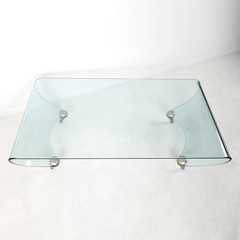 Postmodern Glass Coffee Table Tango by Fabio Di Bartolomei for Fiam ...