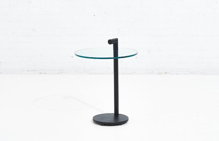 Postmodern Glass Side Table, 1980 For Sale at 1stDibs