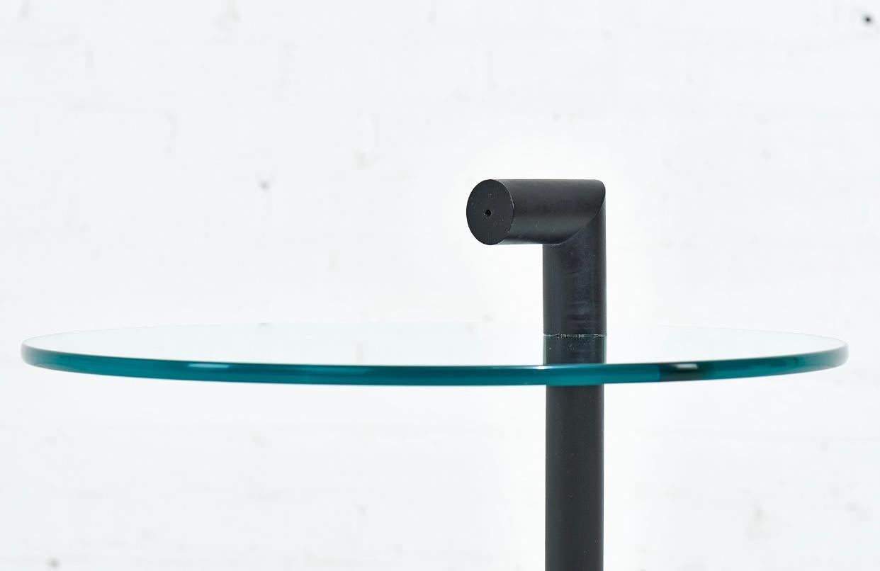 Postmodern Glass Side Table, 1980 For Sale at 1stDibs