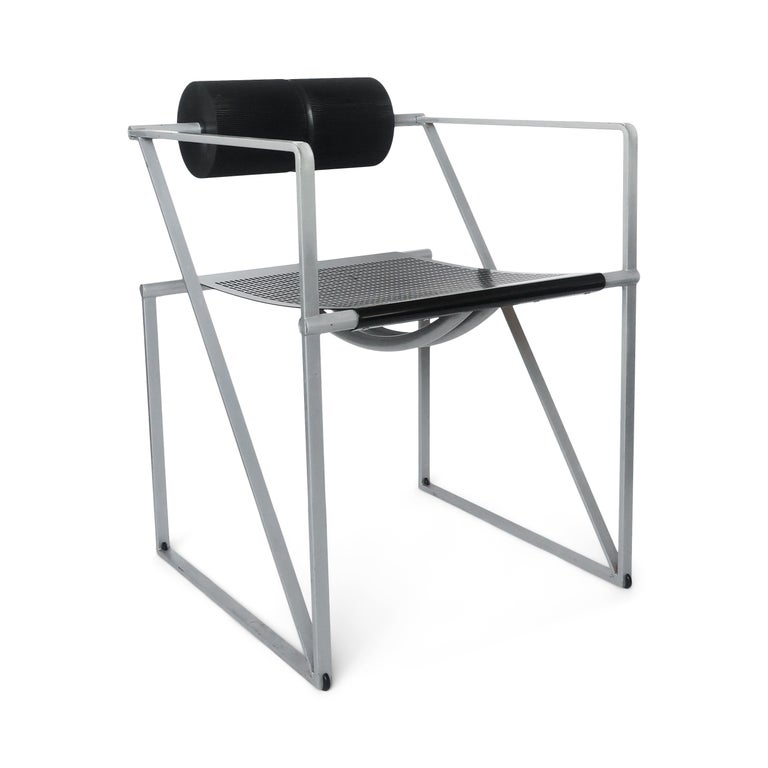 Postmodern Gray and Black Seconda Chair by Mario Botta for Alias '1985 ...