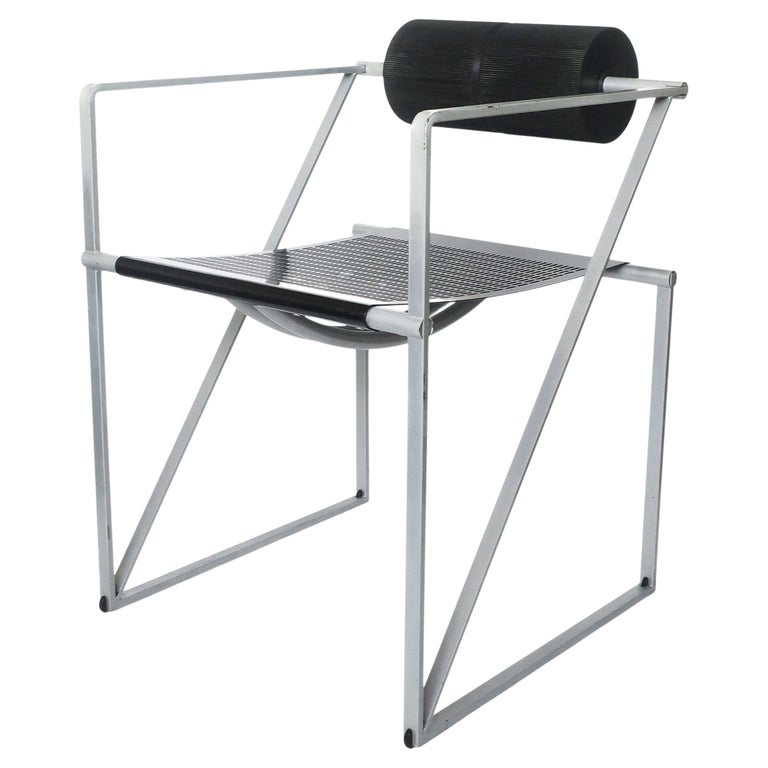 Postmodern Gray and Black Seconda Chair by Mario Botta for Alias '1985 ...