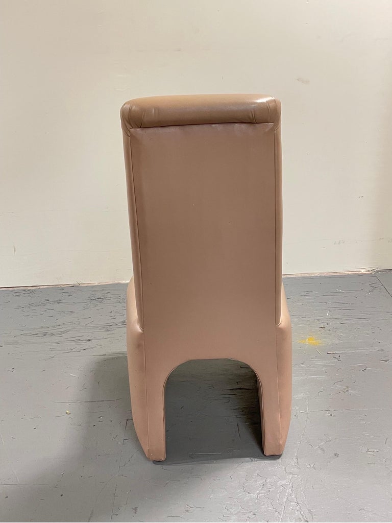 Postmodern Highback Sculptural Waterfall Dining Chairs For Sale at 1stDibs