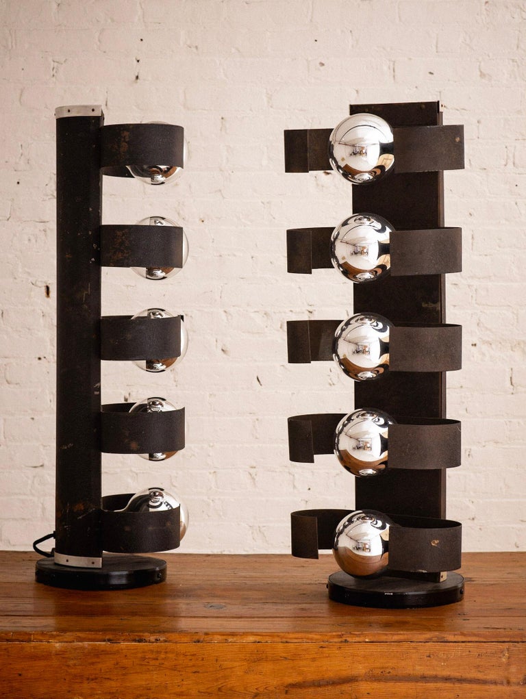 Postmodern Industrial Style Metal Cage Lamp For Sale at 1stDibs