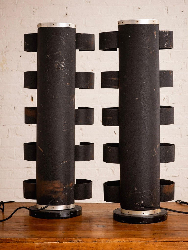Postmodern Industrial Style Metal Cage Lamp For Sale at 1stDibs