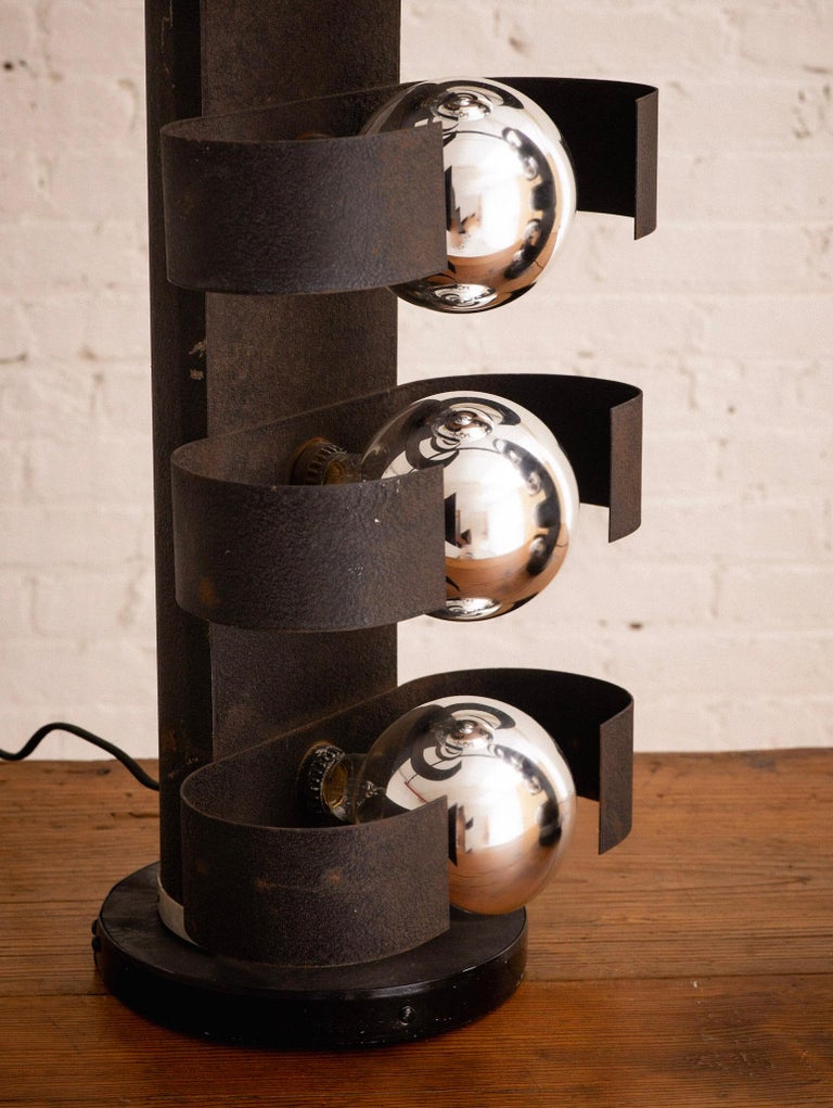 Postmodern Industrial Style Metal Cage Lamp For Sale at 1stDibs