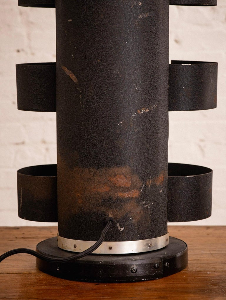 Postmodern Industrial Style Metal Cage Lamp For Sale at 1stDibs