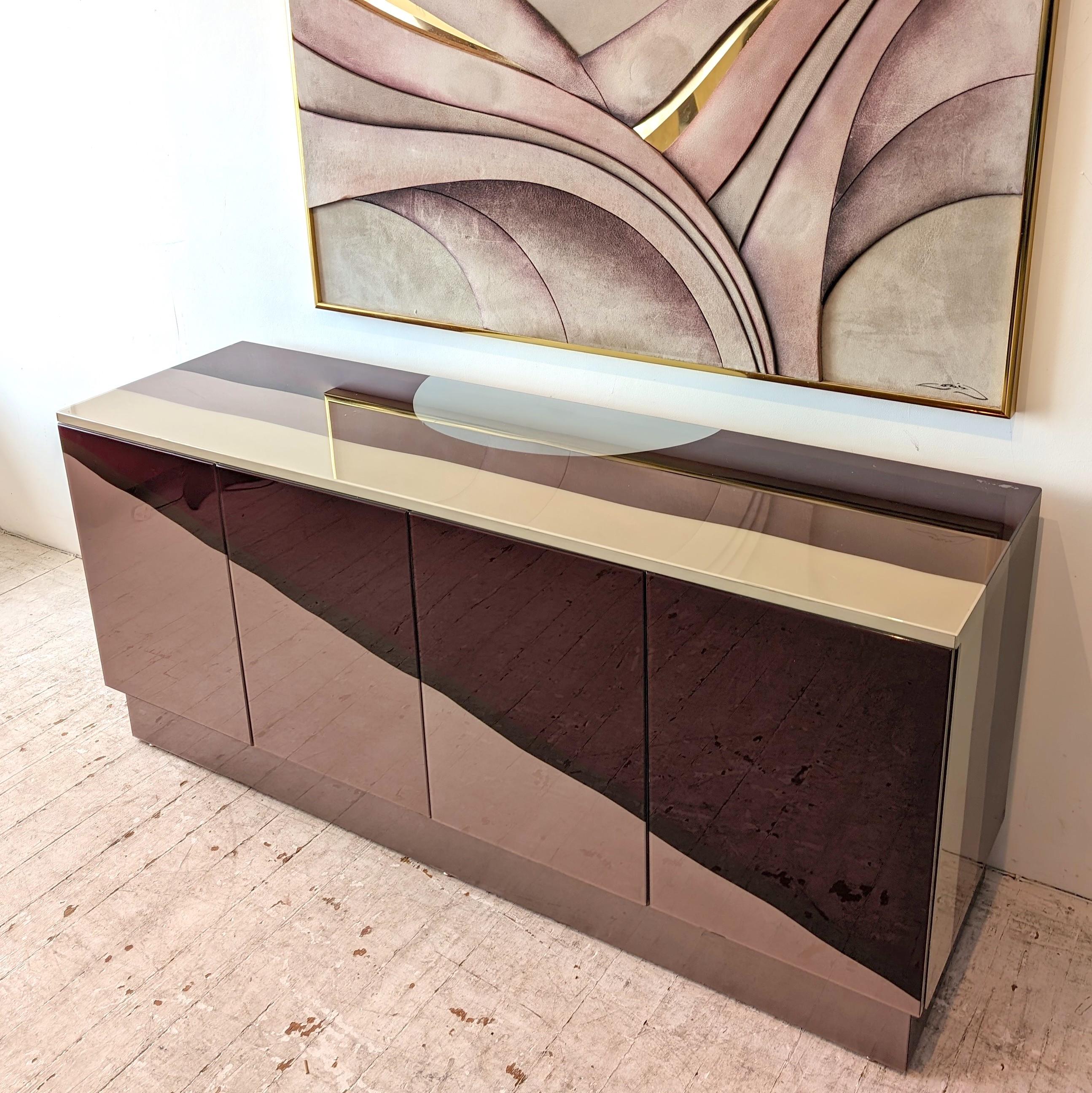 Postmodern lacquer sideboard, F Hayman Chaffey for Directional , USA ...