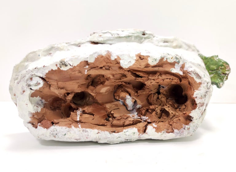 Postmodern Lacquered Earthware Decorative Item of a Mermaid In a ...