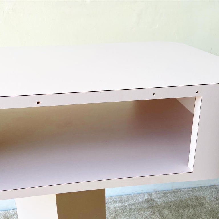 Postmodern Lavender Matte Laminate Side Table Cart, 1980s For Sale at ...