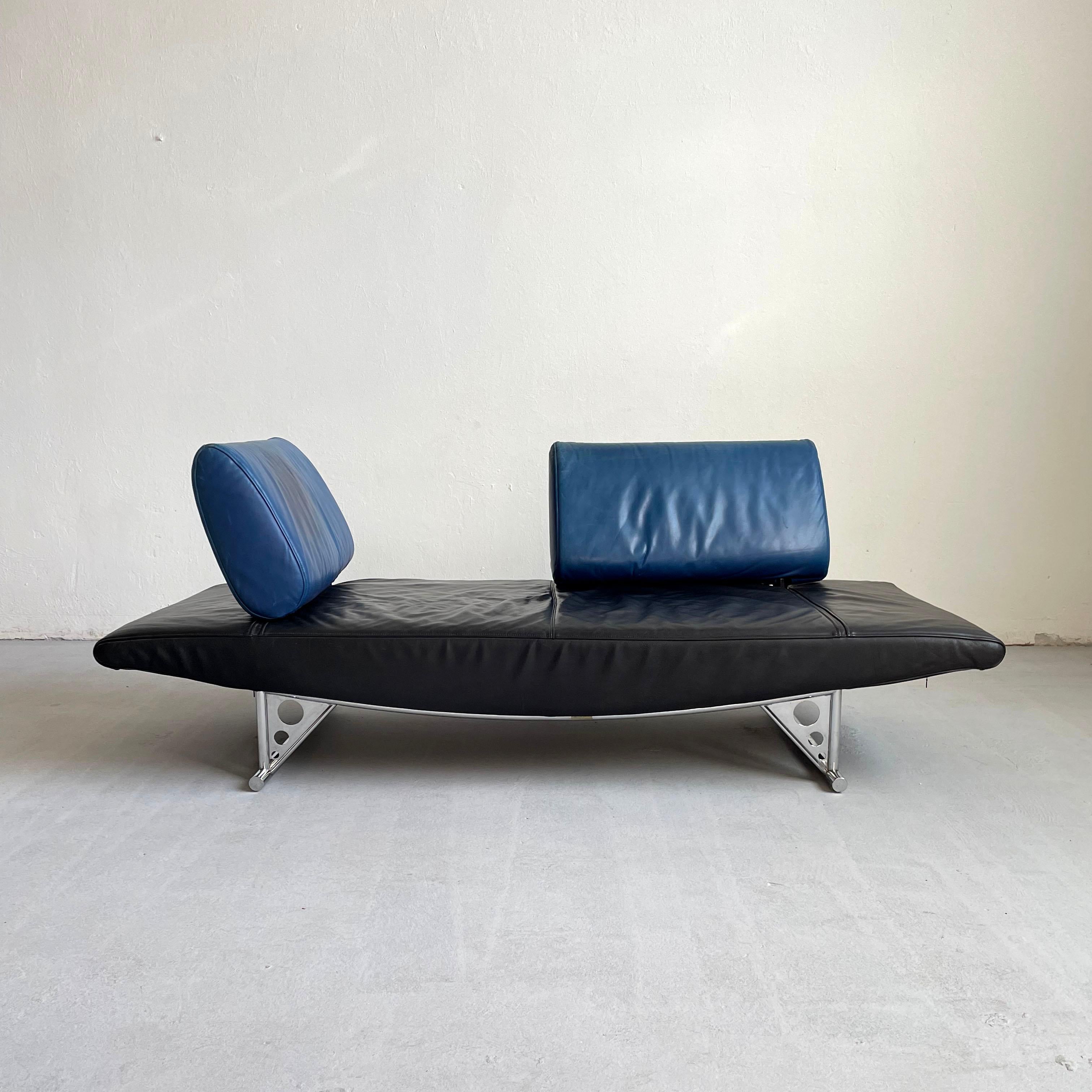 Postmodern Leather Sofa / Daybed / Loveseat by Peter Maly for Cor ...