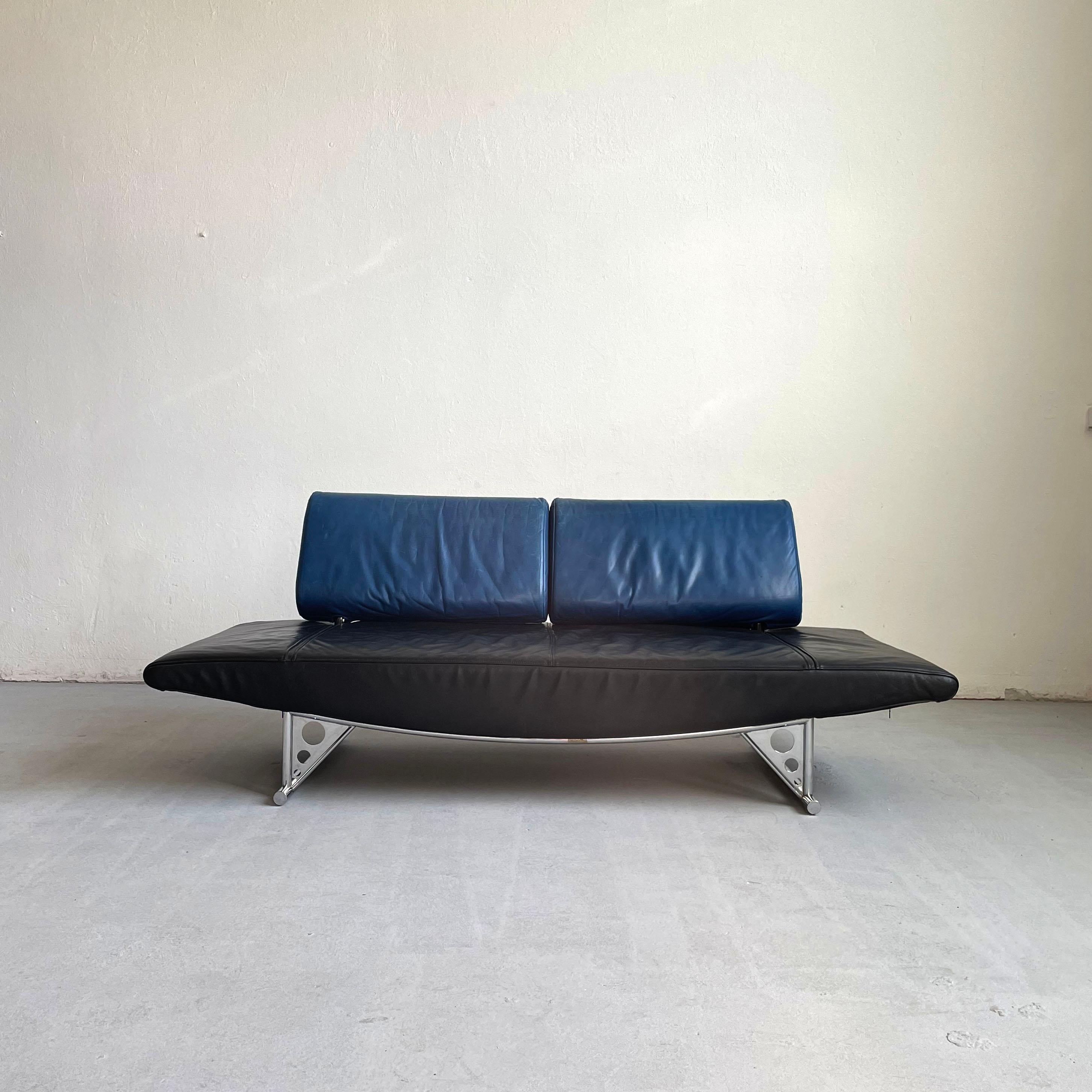 Postmodern Leather Sofa / Daybed / Loveseat by Peter Maly for Cor ...