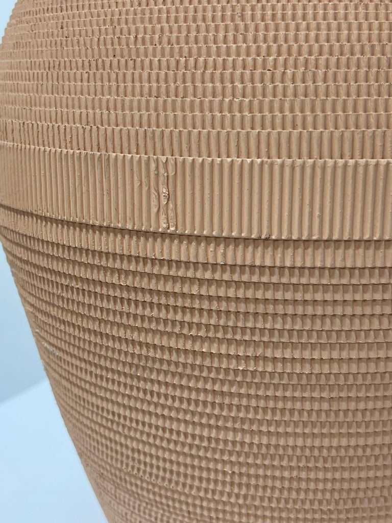 Postmodern Light Peach Corrugated Cardboard Vase by Flute, Chicago For ...