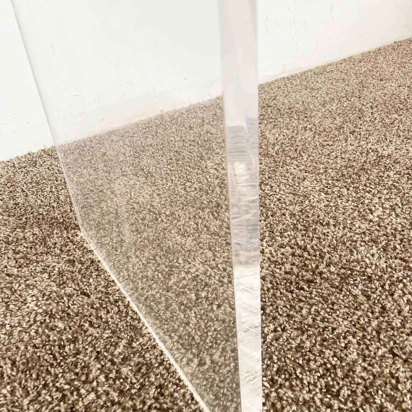 Postmodern Lucite Waterfall Bench For Sale at 1stDibs