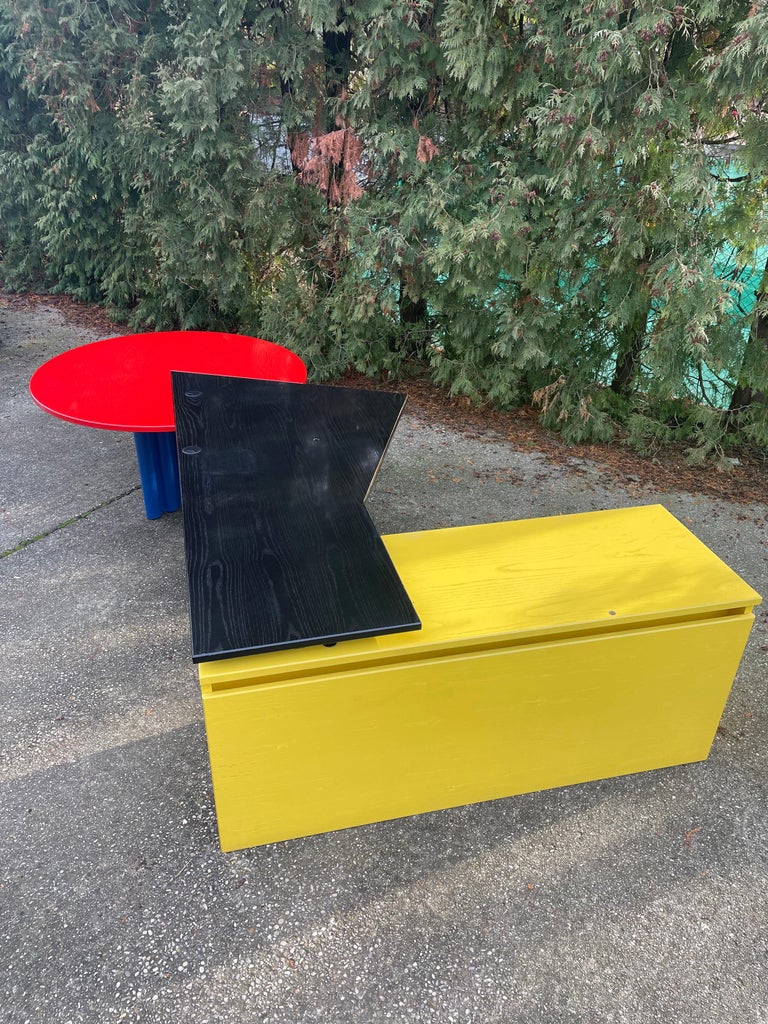 Postmodern Memphis Design Interlubke Writing Desk, Home Office, Germany ...