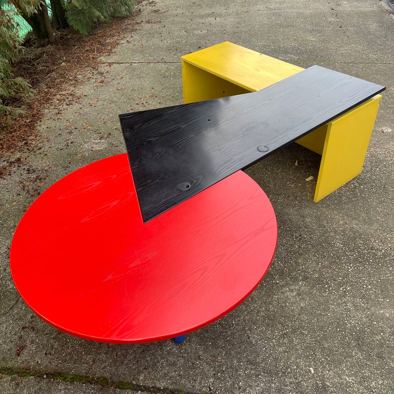 Postmodern Memphis Design Interlubke Writing Desk, Home Office, Germany ...