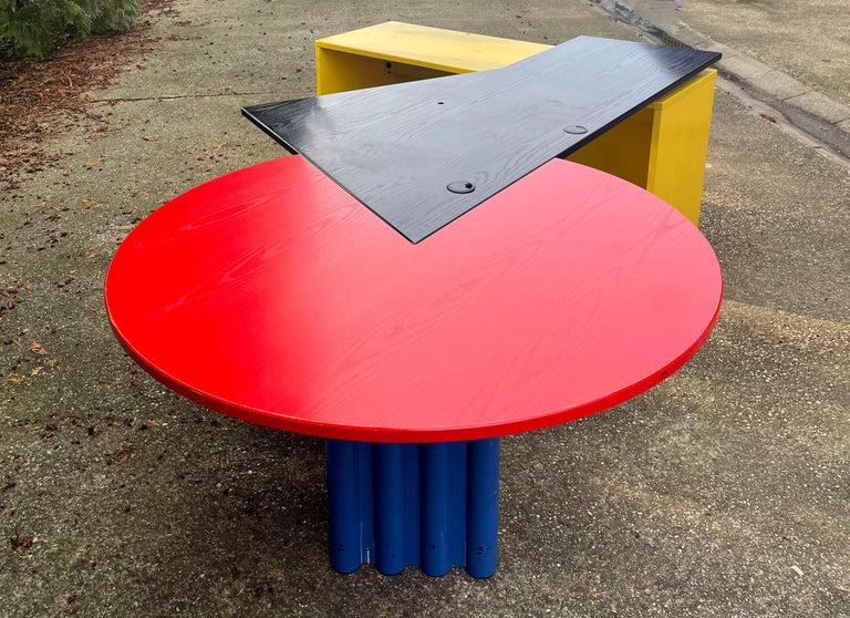 Postmodern Memphis Design Interlubke Writing Desk, Home Office, Germany ...