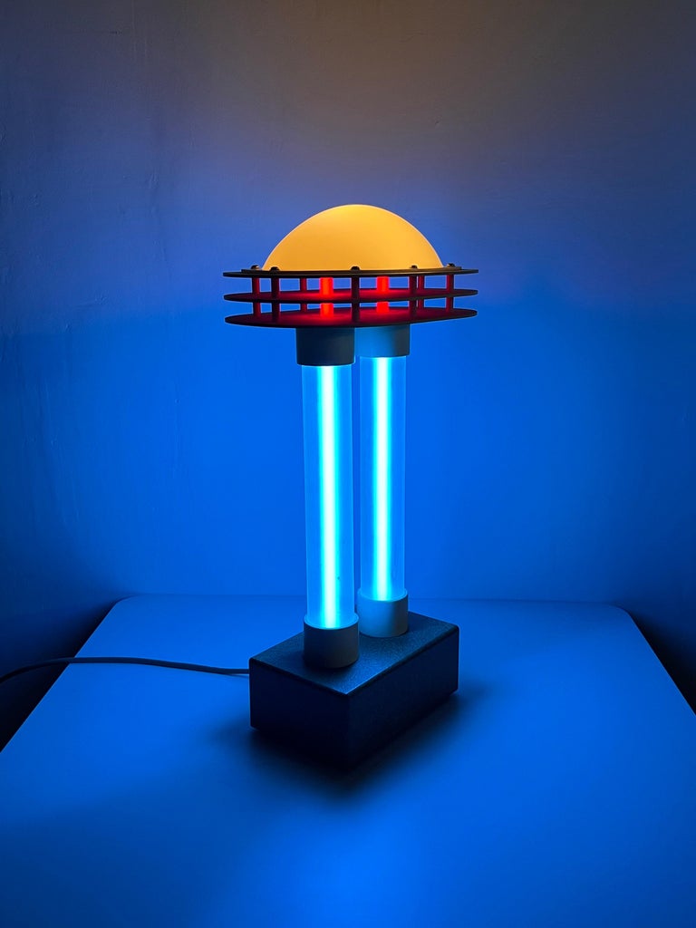 Postmodern Memphis Era Neon Tube Lamp by Aaron Neon, 1980s at 1stDibs