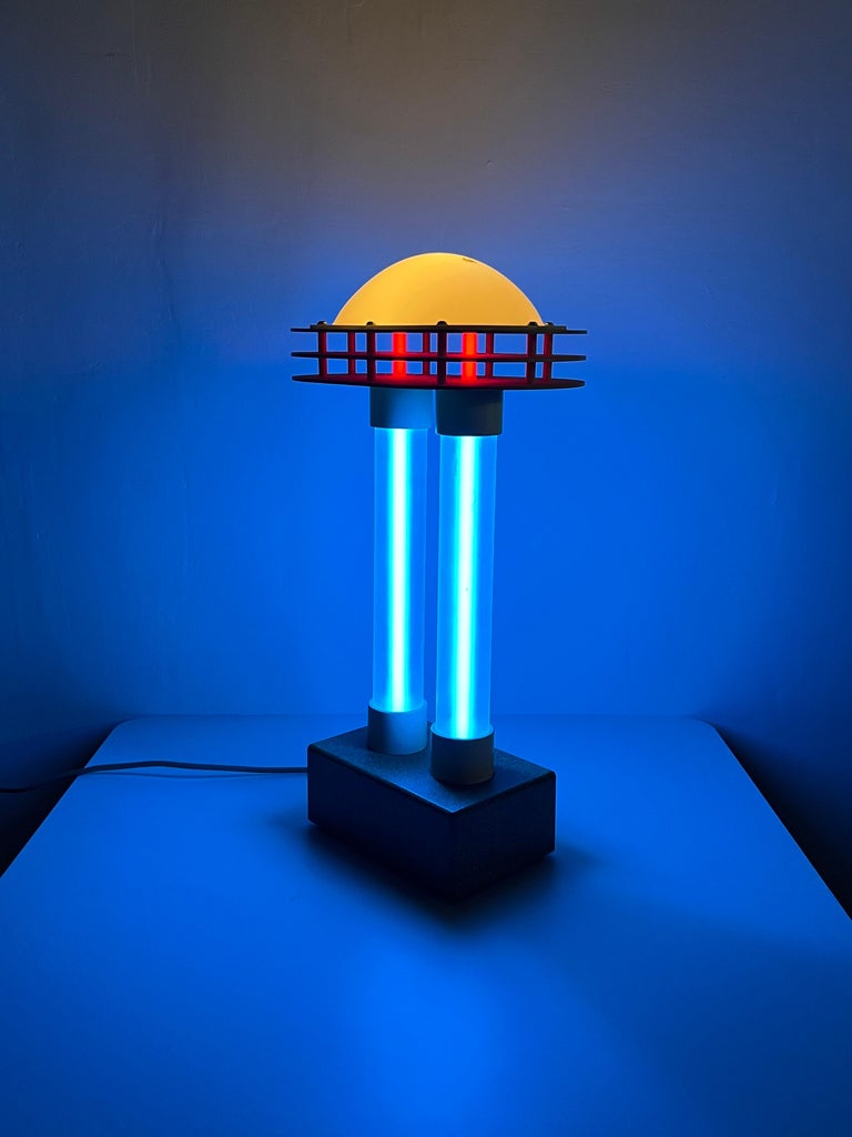 Postmodern Memphis Era Neon Tube Lamp by Aaron Neon, 1980s at 1stDibs