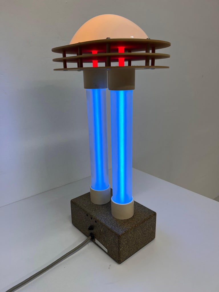 Postmodern Memphis Era Neon Tube Lamp by Aaron Neon, 1980s at 1stDibs