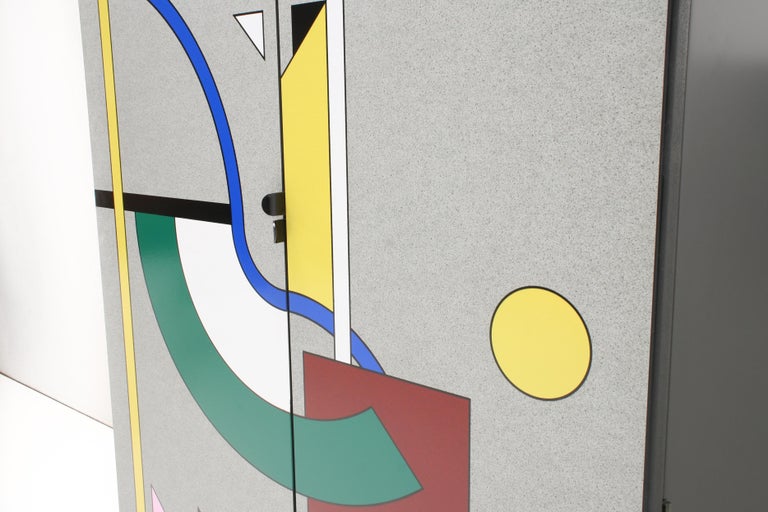 Postmodern Memphis Style Abstract Hallway Wardrobe, 1980s For Sale at ...