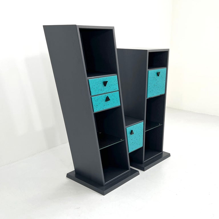 Postmodern Memphis Style Bookshelf, 1980s For Sale at 1stDibs