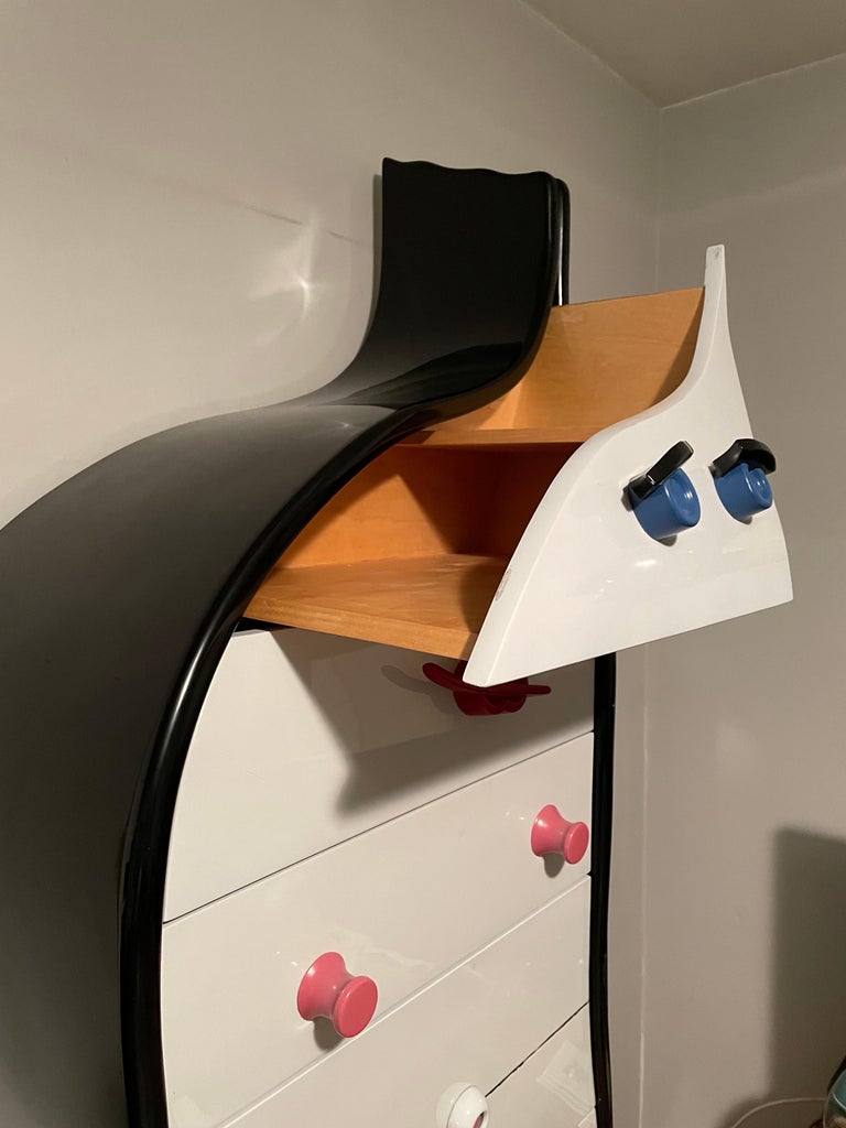 Postmodern Memphis Style Floating Chest of Drawers For Sale at 1stDibs