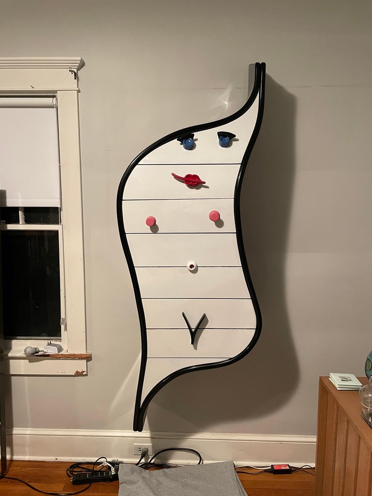 Postmodern Memphis Style Floating Chest of Drawers For Sale at 1stDibs