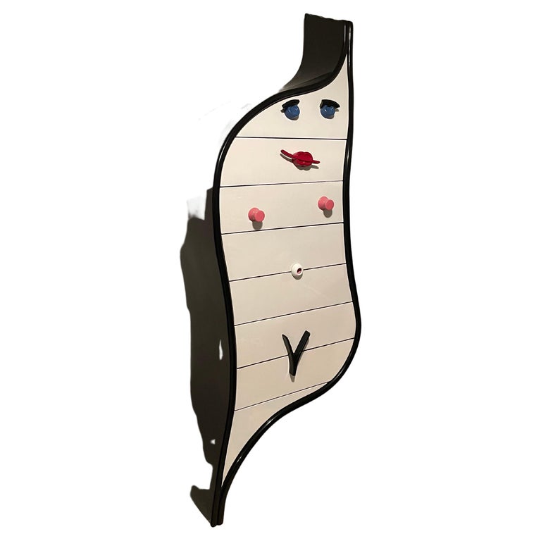 Postmodern Memphis Style Floating Chest of Drawers For Sale at 1stDibs