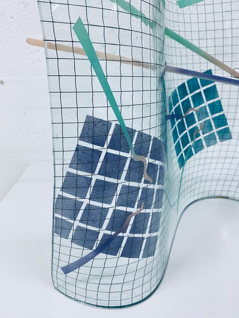 Postmodern Memphis Style Glass Sculpture by Runstadler Studios # 6/25 ...