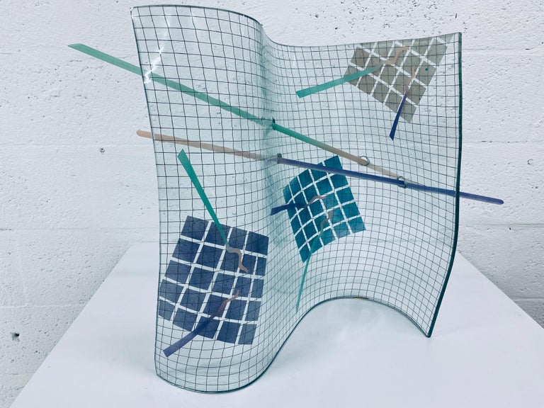 Postmodern Memphis Style Glass Sculpture by Runstadler Studios # 6/25 ...