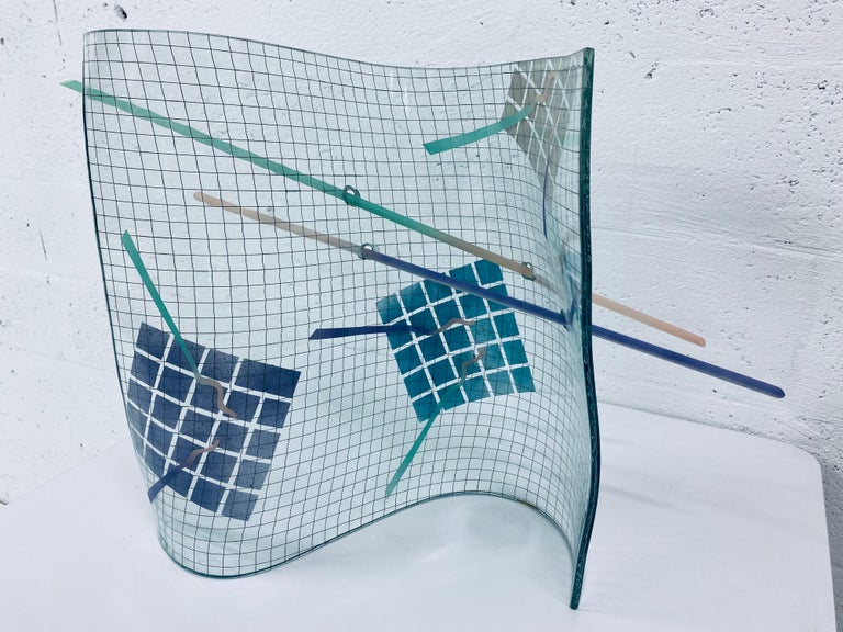 Postmodern Memphis Style Glass Sculpture by Runstadler Studios # 6/25 ...