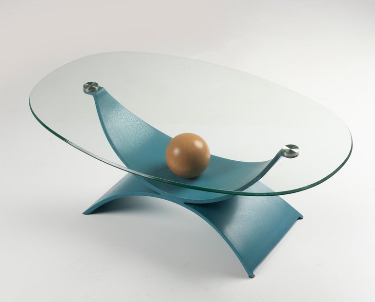 Postmodern Memphis Style Iron Coffee Table at 1stDibs