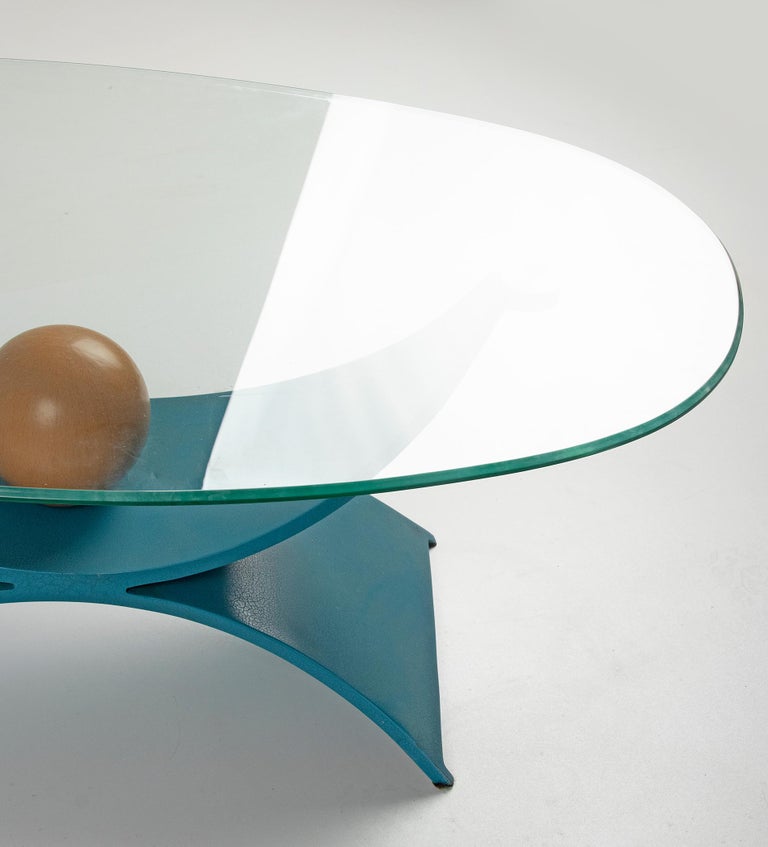 Postmodern Memphis Style Iron Coffee Table at 1stDibs